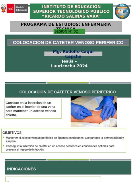 Colocacion De Cateter Venoso Periferico Pdf