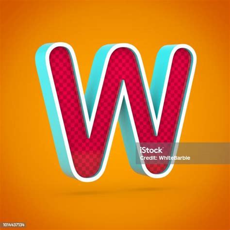 빨간 편지 W 핫 오렌지 배경에 고립 된 탄소 섬유 짜임새와 대문자 0명에 대한 스톡 사진 및 기타 이미지 0명 3차원 형태 광물질 Istock