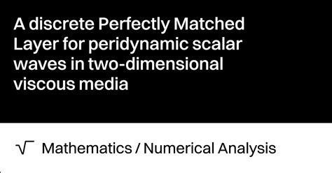 A Discrete Perfectly Matched Layer For Peridynamic Scalar Waves In Two
