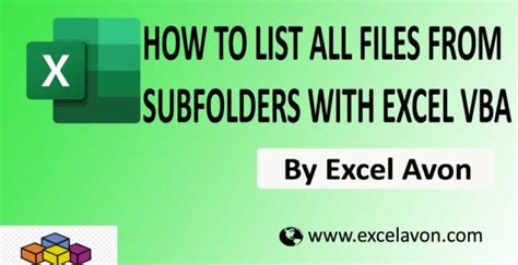 Excel List All Files In Folder Catalog Library