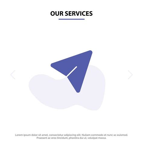 Our Services Arrow Pin Mouse Computer Solid Glyph Icon Web Card Template 13247353 Vector Art At