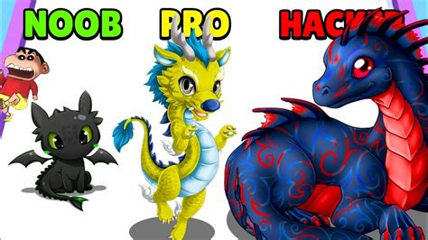 NOOB VS PRO VS HACKER IN MERGE DRAGONS SHINCHAN And CHOP IamBolt Gaming YouTube