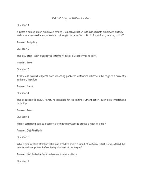 Ist 166 Chapter 10 Quiz Module 10 Practice Problems Ist 166 Chapter