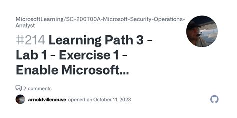 Learning Path 3 Lab 1 Exercise 1 Enable Microsoft Defender For Cloud · Issue 214