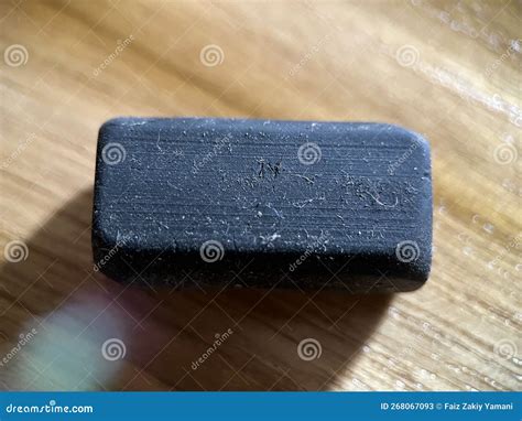 Black Rubber Eraser On Wooden Background Stock Image Image Of Probation Possibility 268067093