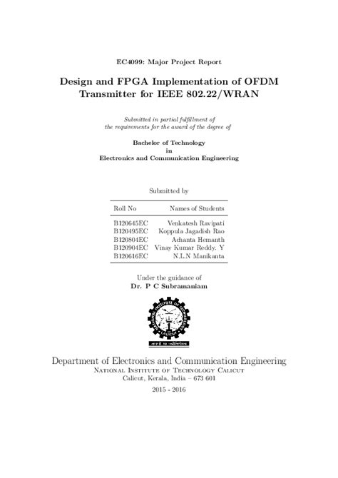 pdf design and fpga implementation of ofdm transmitter for ieee 802