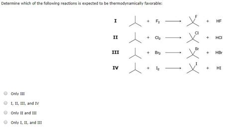 Solved Determine Which Of The Following Reactions Is