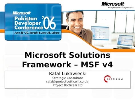 Ppt TeŽavnost 200 Microsoft Solutions Framework Msf V4 Rafal Lukawiecki Strategic Ppt TeŽavnost 200 Microsoft Solutions Framework Msf V4 Rafal Lukawiecki Strategic