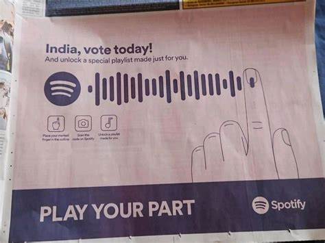 Spotify Releases Print Ad For Youth Vote Satvik Chavan Posted On The