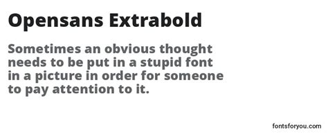 Police Opensans Extrabold Fontsforyou