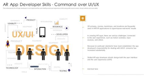 Ar App Developer Skills Command Over Ui And Ux Ppt Powerpoint