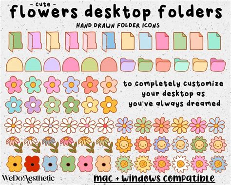 70 Cute Flowers Desktop Folder Icons Mac Windows Folders Icons Mac