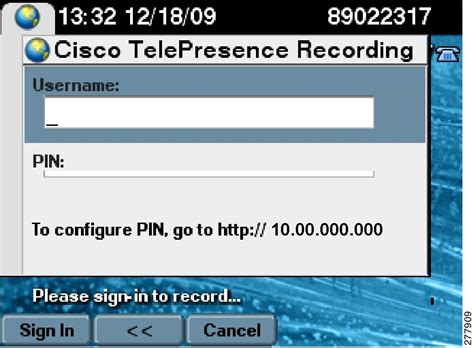 Recording Screen Cisco