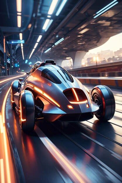 Premium Ai Image Futuristic Speedster Racing Through Time And Space