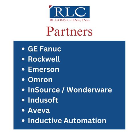 We Work With The Industry Leading Providers Of Controls Automation R L Consulting Inc