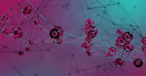 Image Of Network Of Connections Over Dna Strand Spinning Stock Illustration Illustration Of