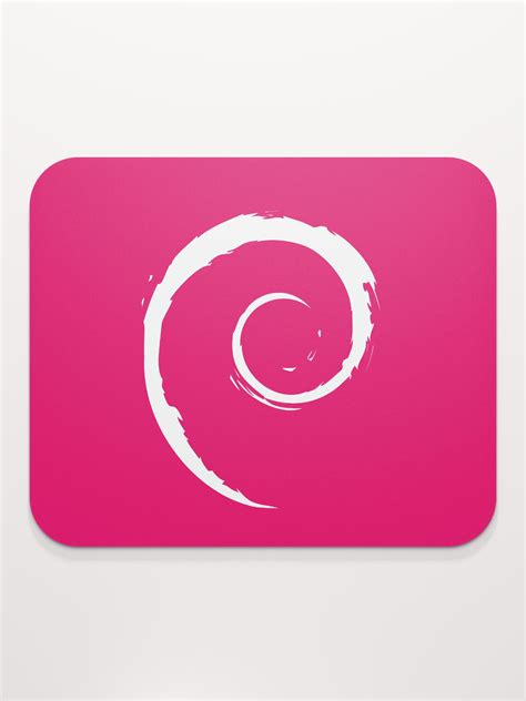 Mouse Pad With Debian Swirl Red Version Learn Linux TV