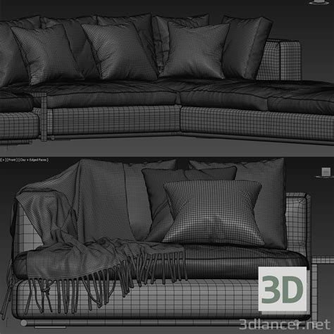 3d Model Hamilton Sofa Minotti 45324