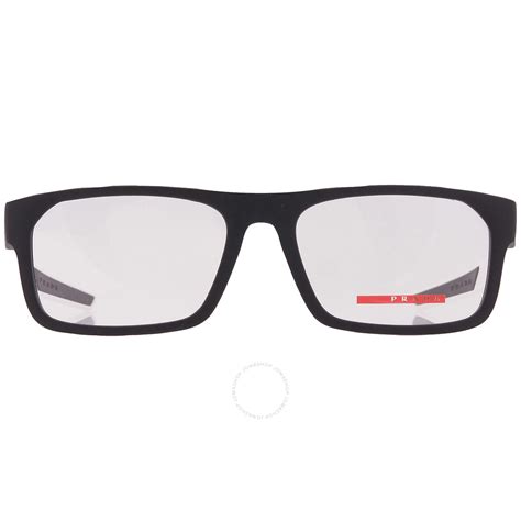 Prada Linea Rossa Demo Rectangular Mens Eyeglasses Ps 01pv 11h1o1 56
