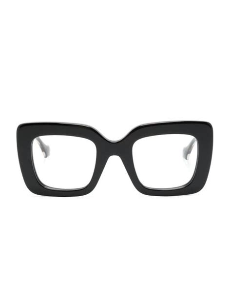 Gucci Interlocking G Oversize Frame Glasses In Black Lyst