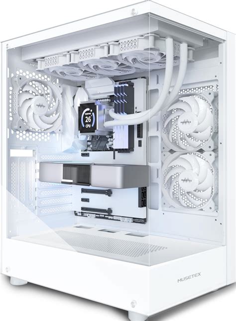 Buy Musetex Pc Case Atx 3 Non Led Fans Pre Installed Type C Mid Tower Computer Case With Full