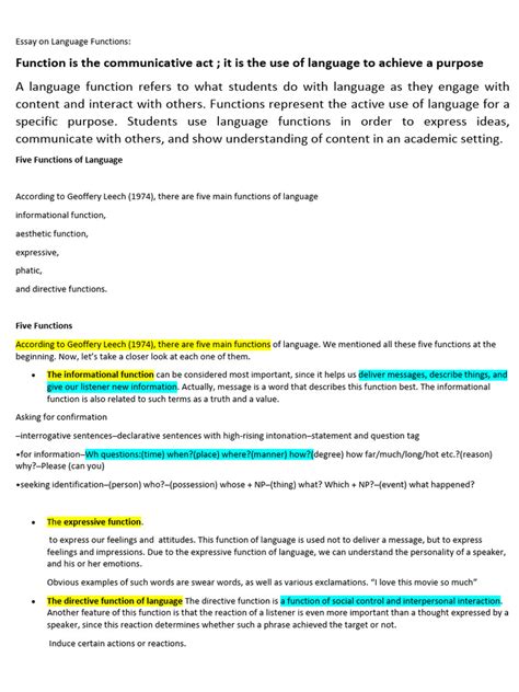 Functions And Adv Dis Adv Func Notion Syllubus Pdf English As A