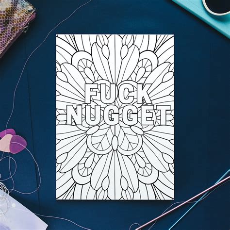 Swear Word Coloring Pages Adult Coloring Page Printable Adult