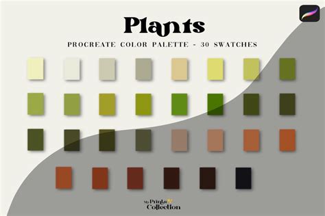 Plants Procreate Color Palette Graphic By Myprintscollection Creative Fabrica