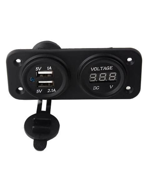 Voltmeter Og USB Oplader Til Indbygning