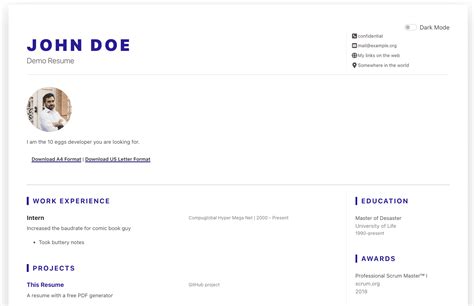 Build An Online Resume With An Auto Updating Pdf Version Using Github