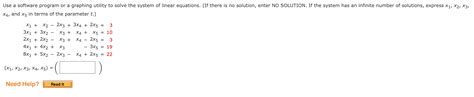 Solved Use A Software Program Or A Graphing Utility To Solve