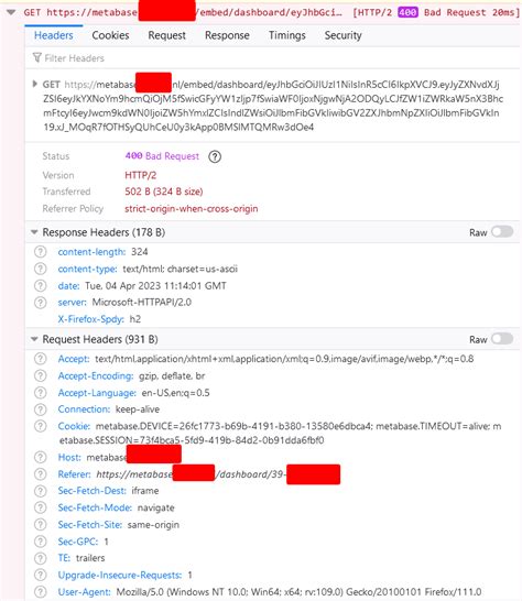 Reverse Proxy And Embedding 400 Bad Request Get Help Metabase