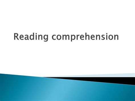 Reading Comprehension Pptx