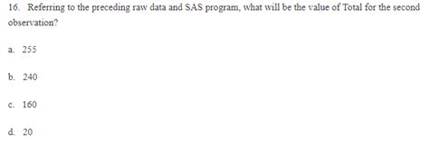 solved 15 the raw data file called class dat contains three
