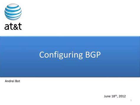 PPT Configuring BGP PowerPoint Presentation Free Download ID