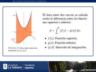 Presentación Sobre Área Entre Funciones O Curvas Pdf