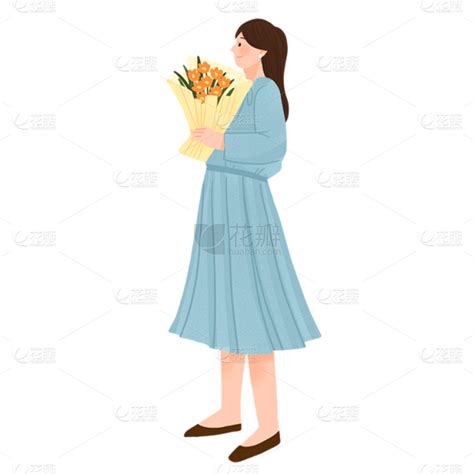 手绘风 人物插画贴纸 女孩