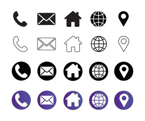 Address Icon Set Vector Art Icons And Graphics For Free Download