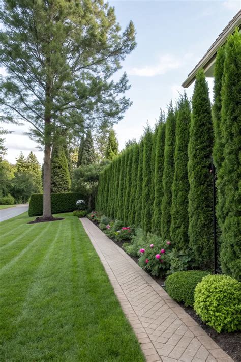 22 Inspiring Hedge Ideas For Front Of House Landscaping Along Fence