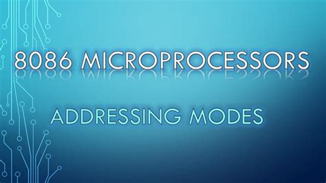 31 Data Addressing Modes In 8086 Microprocessors Youtube