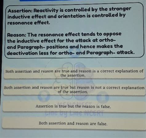 assertion reactivity is controlled by the stronger inductive effect and