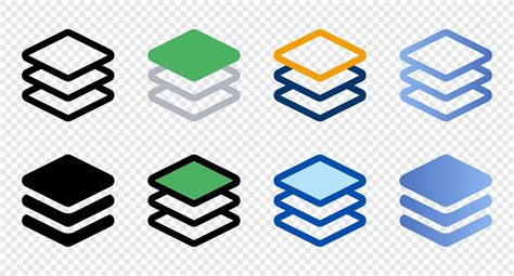Layers Icons In Different Style Layers Icons Different Style Icons