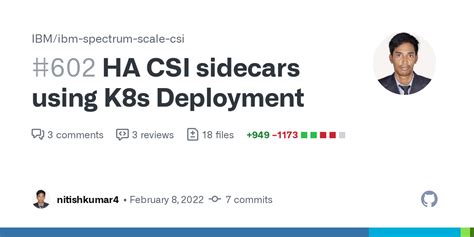 Ha Csi Sidecars Using K S Deployment By Nitishkumar Pull Request Ibm Ibm Spectrum