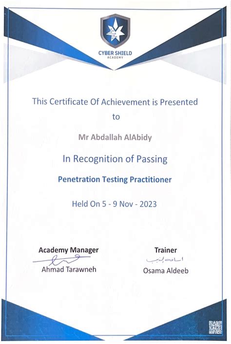 Congratulations Abdallah Cyber Shield Academy Jo