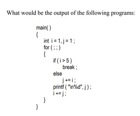 What Would Be The Output Of C Program Example