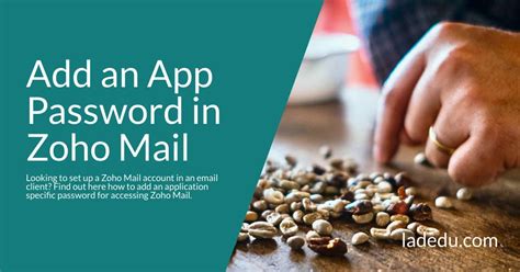 how to add an application specific password in zoho mail la de du