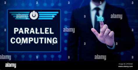 Sign Displaying Parallel Computing Business Showcase Simultaneous