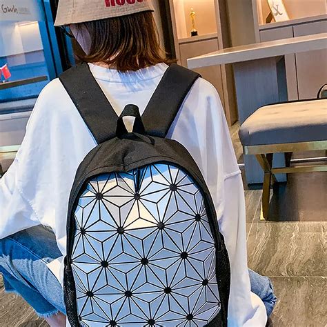 Geometric Reflective Backpack With Futuristic Design 💡 Reflective