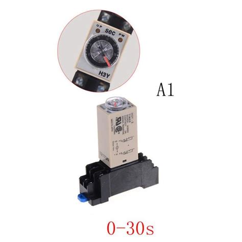 Lang 220v H3y 2 Power On Time Relay Delay Timer 0 30s 60s Dpdt And Base Socket Th