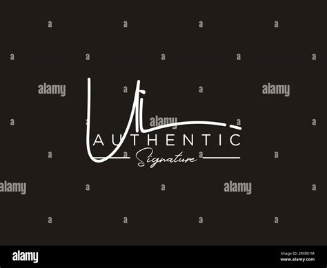 Ui Signature Logo Template Vector Stock Vector Image And Art Alamy